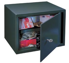 China Black Hotel Room Safe Box with Electronic or Key Lock - 1mm Steel Body, 3mm Door Security for sale