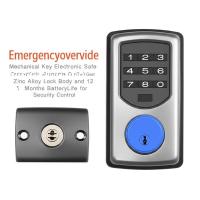 China Emergency Override Mechanical Key Electronic Safe Lock Zinc Alloy Body 12 Months Battery Life for sale