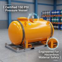 China Pressure Vessel Tank with 200°F Design Temperature, 4 Lifting Lugs, and Flanged Connection for Secure Industrial Use for sale