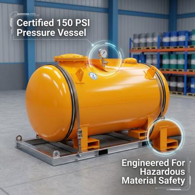 China Pressure Vessel Tank with 200°F Design Temperature, 4 Lifting Lugs, and Flanged Connection for Secure Industrial Use for sale