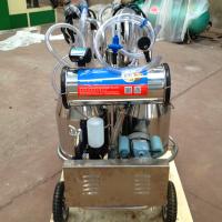China Double Buckets Mobile Milk Pump Machine / Portable Milking Machine 25L * 2 for sale