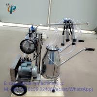 China HL-JN01 Single Bucket Cow Portable Milking Machine with Trolly , 220V -50Hz voltage for sale