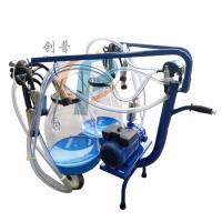 China HL-JN07A  Dry Pump Automatic Cow Milking Machine with Two Plastic Milk Bucket for sale
