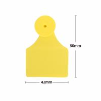China Waterproof Livestock Ear Tag for Cattle and Pig Identification in Yellow for sale