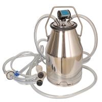 China 25L Stainless Steel Milking Bucket Group And Lid Port 3 Ports Essential For Dairy Goat Farm Operations for sale