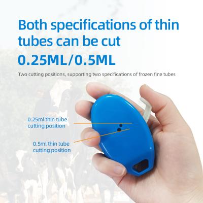 China Cattle Frozen Semen Tube Cutter HL-FS-TC Ergonomic Design Livestock Frozen Semen Straw Cutter For 0.25ml 0.5ml Straw for sale