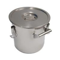 China Powders Stored Safely In 12L Stainless Steel Round Drum With Sealing Ring And Airtight Lid for sale