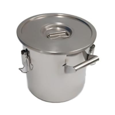 China Powders Stored Safely In 12L Stainless Steel Round Drum With Sealing Ring And Airtight Lid for sale