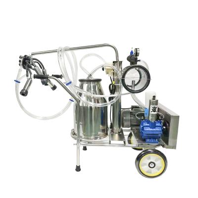 China Single Cow 220V/50Hz ISO9001 Certified Portable Vacuum Pump Milking Machine for Small Dairy Farms for sale