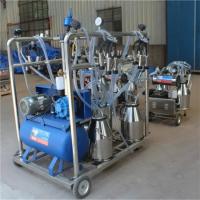 China 4 Buckets Mobile Milking Machine with 25L Stainless Bucket and 2.2kw Power for Cow Sheep Goat Farm for sale