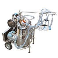 China Portable Vacuum Pump Milking Machine with 25 Liter Stainless Steel Bucket and 0.75kw Power for Efficient Dairy Farming for sale