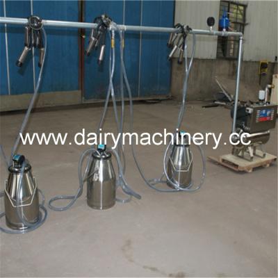 China Electric Stainless Steel 5-6cows/Min Mobile Milking Machine with 25L Buckets for sale