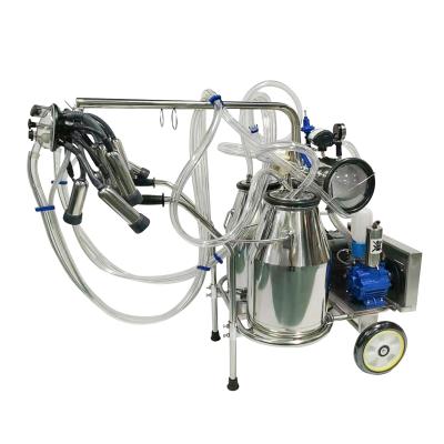 China HL-JN02 Double Bucket Mobile Milking Machine with 25 Litre Milk Bucket for 20-24 Cows Productivity for sale
