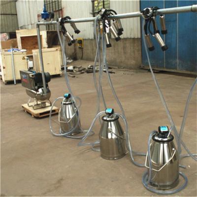 China 220V/50-60Hz Mobile Milking Machine with 25L Stainless Steel Bucket for 5-6 Cows/Min for sale