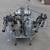 China Gasoline Engine Mobile Milking Machine with High Productivity and Stainless Steel Milk Bucket for sale