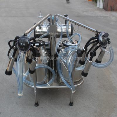 China Gasoline Engine Mobile Milking Machine with High Productivity and Stainless Steel Milk Bucket for sale