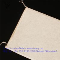 China Disposable non-woven milk filter sock  food contact material with neat stitched edge 620*60mm for sale