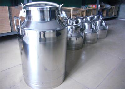 China Durable Polished Stainless Steel Milking Bucket With Lids / Fixed Hand for sale