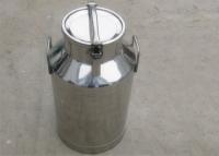 China SS304 High Rubber Sealing Ring Stainless Steel Milk Can With Fixed Handle for sale