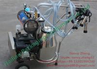 China Dairy Milking Petrol Cow Mobile Milking Machine with Two Milk Buckets for sale