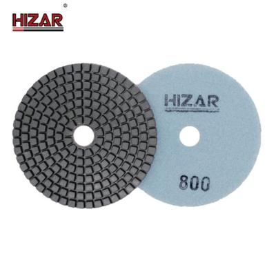 China Black 4 Inch 3mm Diamond Wet Pollishing Pad  For Polishing Marble Granite Concrete Floor for sale