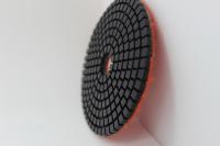 China Black 4 Inch 3mm Diamond Wet Pollishing Pad  For Polishing Marble Granite Concrete Floor for sale