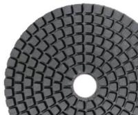 China Black 4 Inch 3mm Diamond Wet Pollishing Pad  For Polishing Marble Granite Concrete Floor for sale