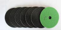 China Black 4 Inch 3mm Diamond Wet Pollishing Pad  For Polishing Marble Granite Concrete Floor for sale