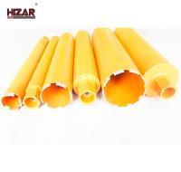 China 150mm 1/4 UNC Connextion 10mm Segment Diamond Core Drill Bits yellow for sale
