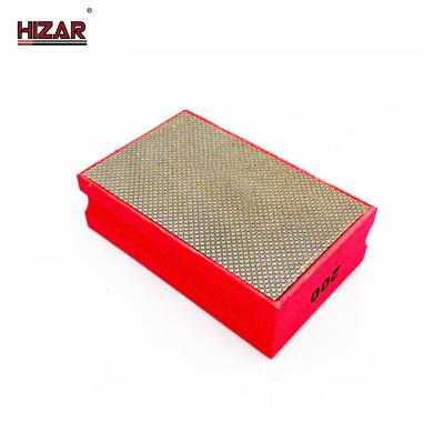 China Sponge No35 Grit OEM Color Diamond Hand Polishing Pads Polishing Pad 105x55mm for sale