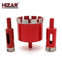 China Granite 370mm Drill Bit Diamond  Customizable 3 Core Drill Bit 5/8-11 Thread for sale