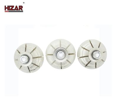 China Granite Bullnose Stone Router Bits No 2 Grit 40mm Surface Grinding 5/8-11 Thread for sale
