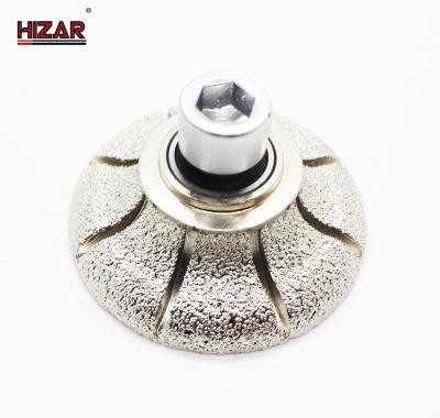China 7.5cm Diamond Bullnose Quartz Router Bit  No 2 Grit Customized for sale