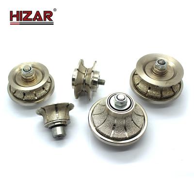 China Granite Bullnose Quartz Router Bit  75mm Vacuum Brazed M14 Thread  No3 Grit for sale