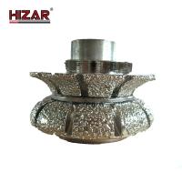 China Granite Bullnose Quartz Router Bit  75mm Vacuum Brazed M14 Thread  No3 Grit for sale