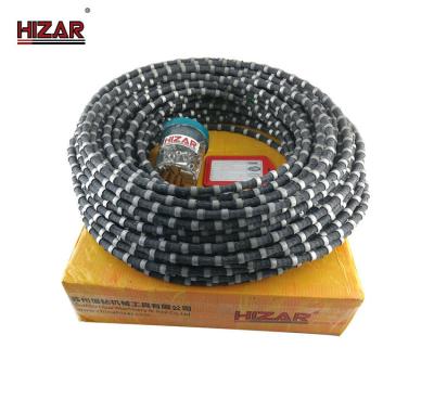 China 50m Diamond Cutting Wire Saw Granite Marble Stone Quarry 11.5mm Rope Cutting 40pcs Beads /M for sale