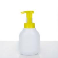 China 300ml Plastic White Cylindrical Smooth Bottle With White Pump For Foam Pump Bottle for sale