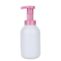China 300ml Plastic White Cylindrical Smooth Bottle With White Pump For Foam Pump Bottle for sale