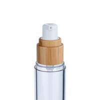 China Plastic 30ml 100ml Lotion Airless Pump Bottles 30ml 50ml With Bamboo Decorations for sale