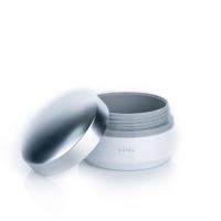 China 50ml Grey White Plastic Face Cream Jar With Silver Cap Unisex Frosted Plastic Jar for sale