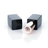 China 3.5G Empty Lip Gloss Tubes Black ABS Vintage Metal Lipstick Tube for sale