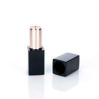 China 3.5G Empty Lip Gloss Tubes Black ABS Vintage Metal Lipstick Tube for sale