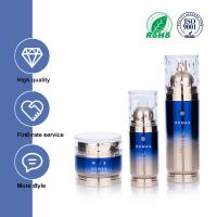 China 120ml Blue Gradient Cosmetic Packaging Bottle Glass Empty Skincare Bottles For Facial Care for sale