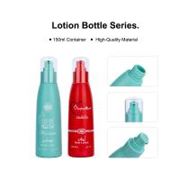 China 150ml Red/Blue cylindrical smooth with Red/Blue pump for shampoo lotion bottle for sale