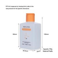 China 150ml white smooth bottle with orange cap for Shampoo Lotion Btttle for sale