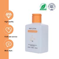 China 150ml white smooth bottle with orange cap for Shampoo Lotion Btttle for sale