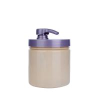 China 250ml Champagne-Colored cylindrical smooth with purple pump for shampoo lotion bottle for sale