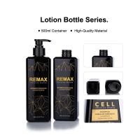China 500ml Black Rectangle smooth with black pump for shampoo lotion bottle for sale