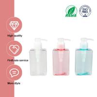 China 150ml Transparent rectangle smooth with white pump for shampoo lotion bottle for sale