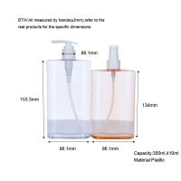 China 500ml Orange rectangle smooth with white pump for shampoo lotion bottle for sale
